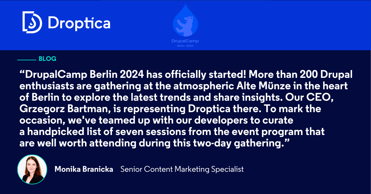 DrupalCamp Berlin 2024 - Program Overview | Droptica